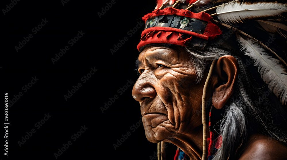 Portrait photo of Indigenous people of the Americas ,Red Indian, Native ...