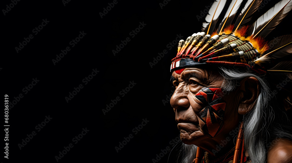Portrait photo of Indigenous people of the Americas ,Red Indian, Native ...