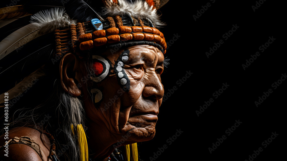 Portrait photo of Indigenous people of the Americas ,Red Indian, Native ...