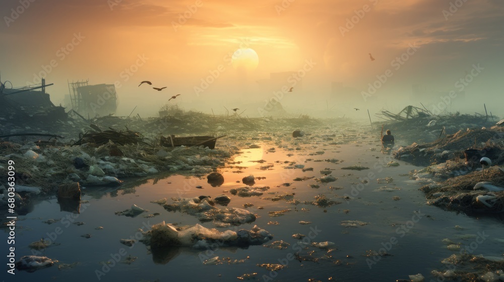 environmental pollution background wallpaper ai generated Stock ...