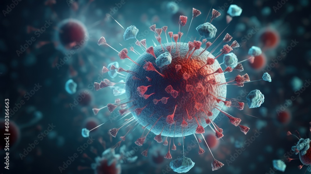 dangerous virus background wallpaper ai generated Stock Illustration ...