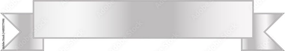 Digital png illustration of silver ribbon banner on transparent ...