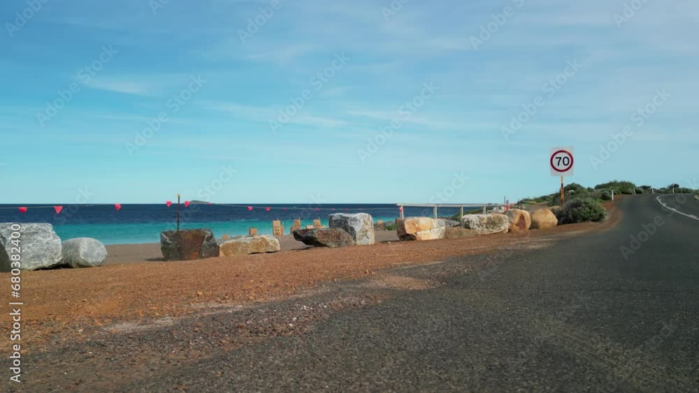 Marginal Road in Cape Leeuwin Coastline with Paradise Beach Waters and ...
