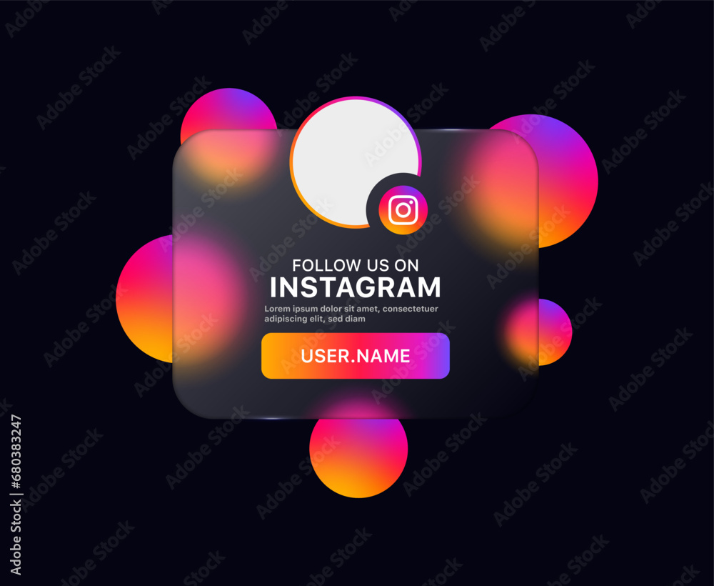 follow Join us on instagram. Instagram logo social media icon button in ...