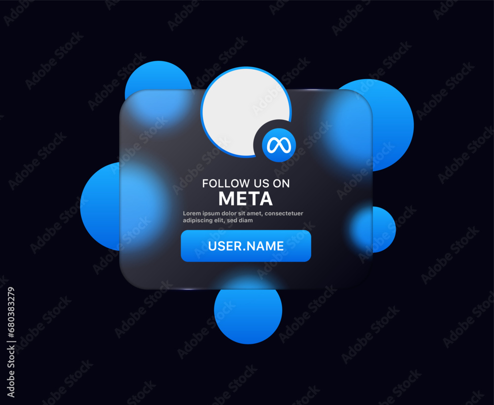 follow Join us on meta. facebook meta logo social media icon button in ...