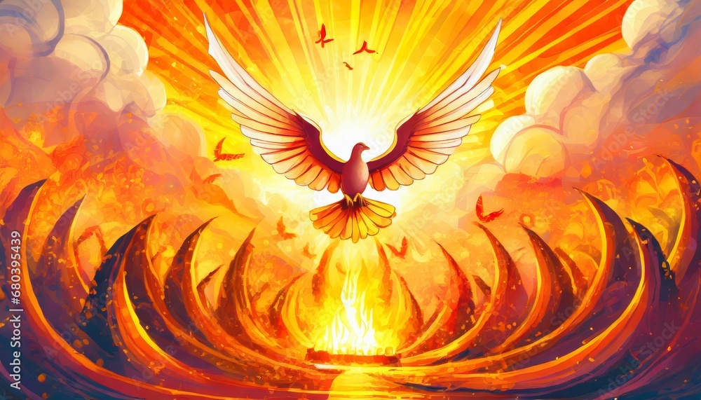 Pentecost Sunday. Pentecost Sunday Special background with Holy Spirit ...