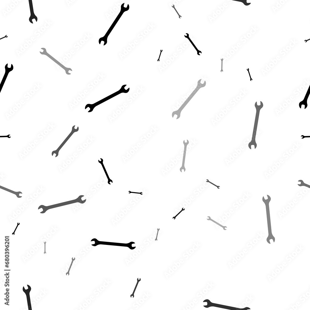Seamless vector pattern with wrench symbols, creating a creative ...