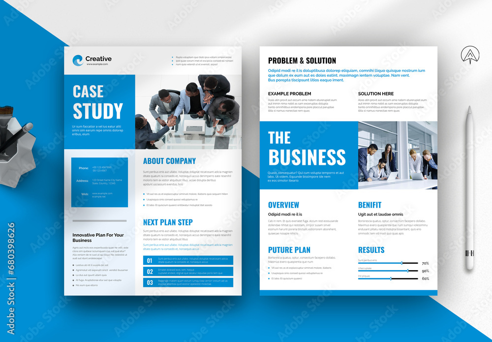 Business Case Study Layout Stock Template | Adobe Stock
