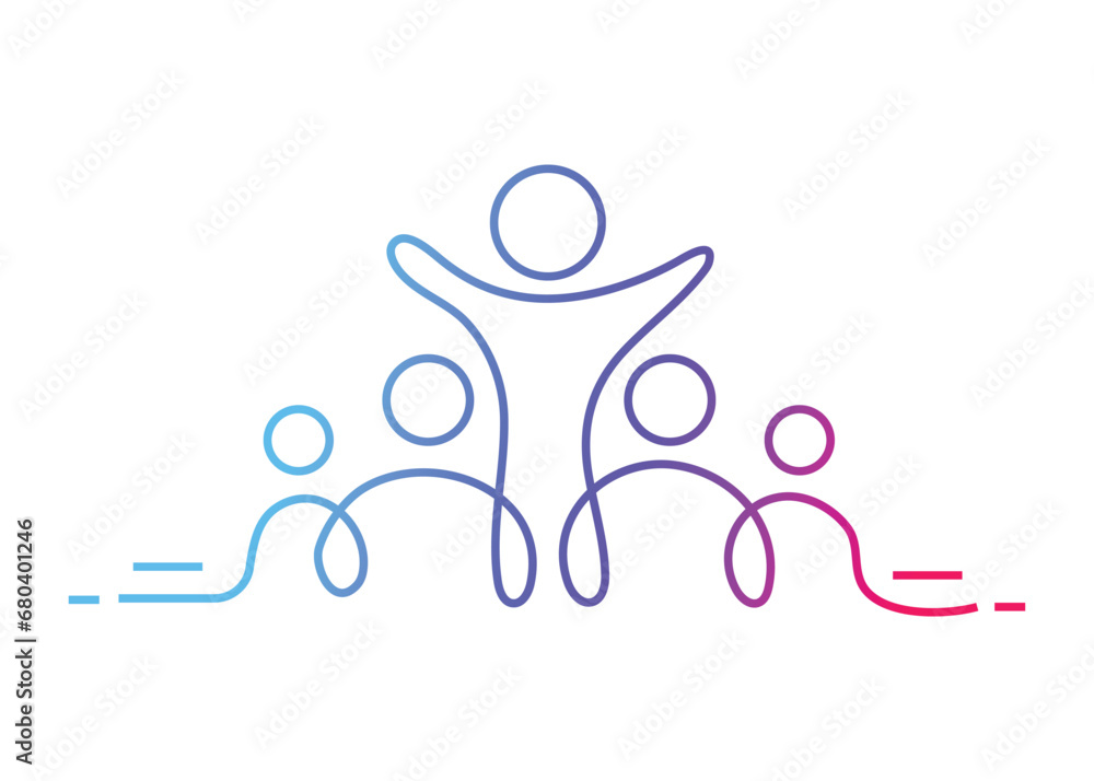 Inclusion and diversity culture equity icon. Group of persons with ...