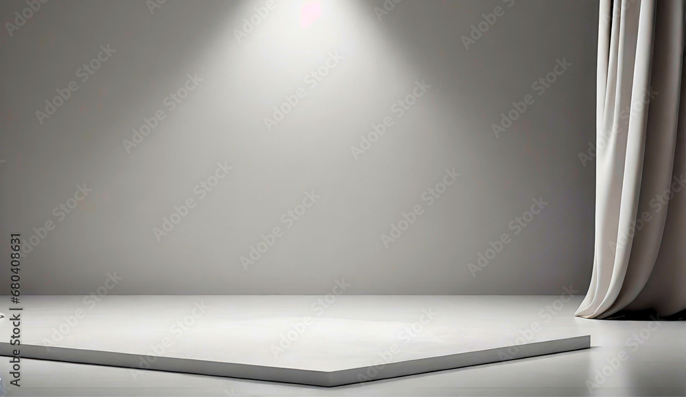 Evocative Stage Design Empty Spotlight in a Moody Scene Stock ...