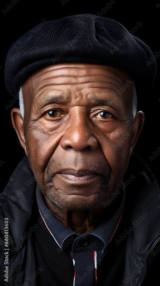 A distinguished gentleman with a well-worn hat, his moustache and ...