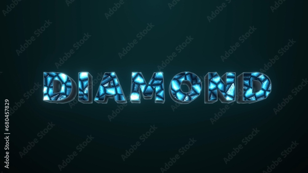 Diamond Gemstone Shiny Text Title Intro Stock Template | Adobe Stock
