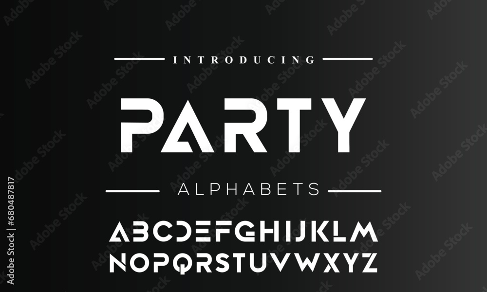 style alphabet. Thin segment line font, minimalist type for modern ...