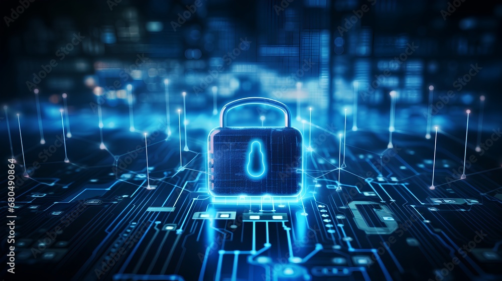 An illustration of advanced digital safety software providing robust ...