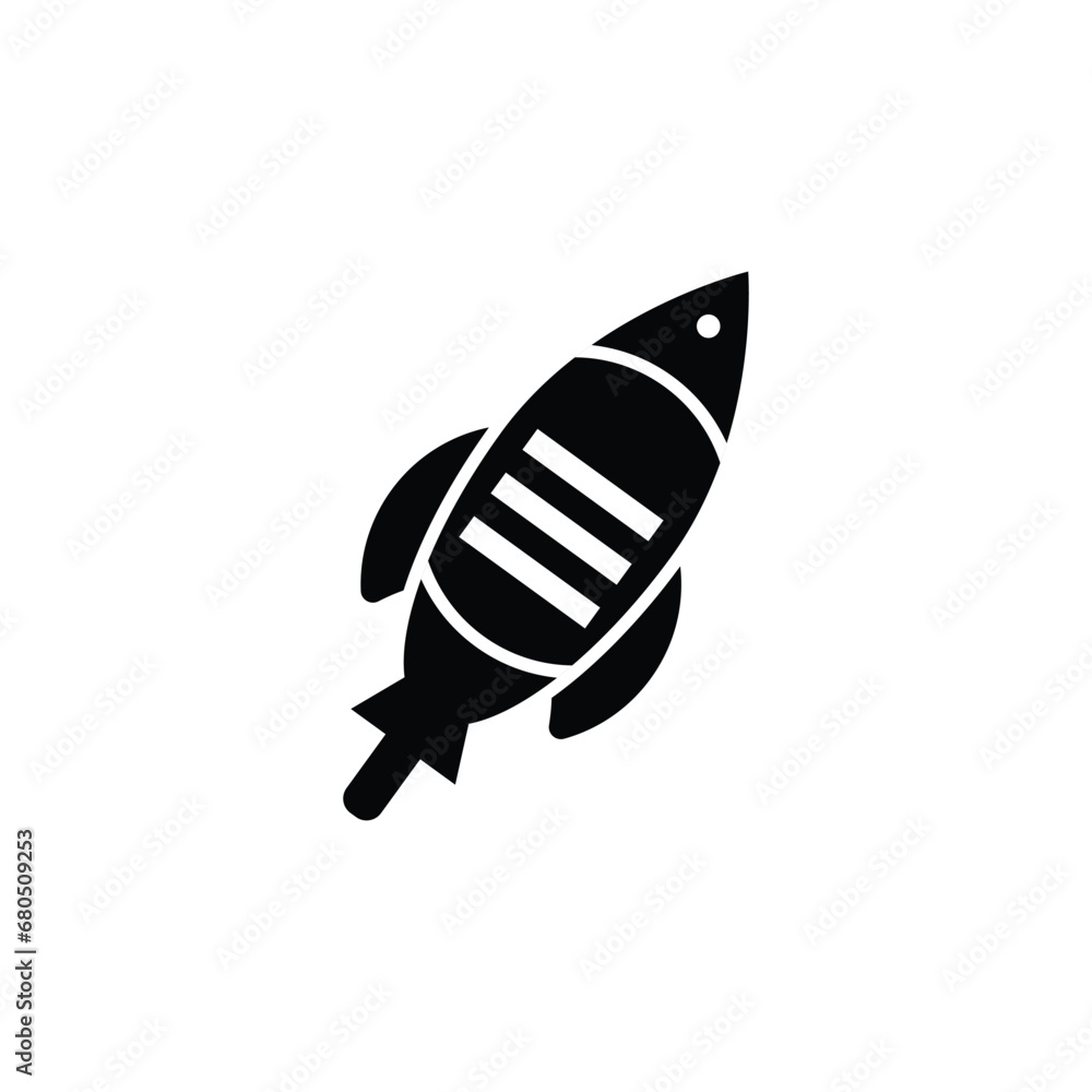 Rocket icon vector. Startup symbol vector illustration. Rocket Launched ...