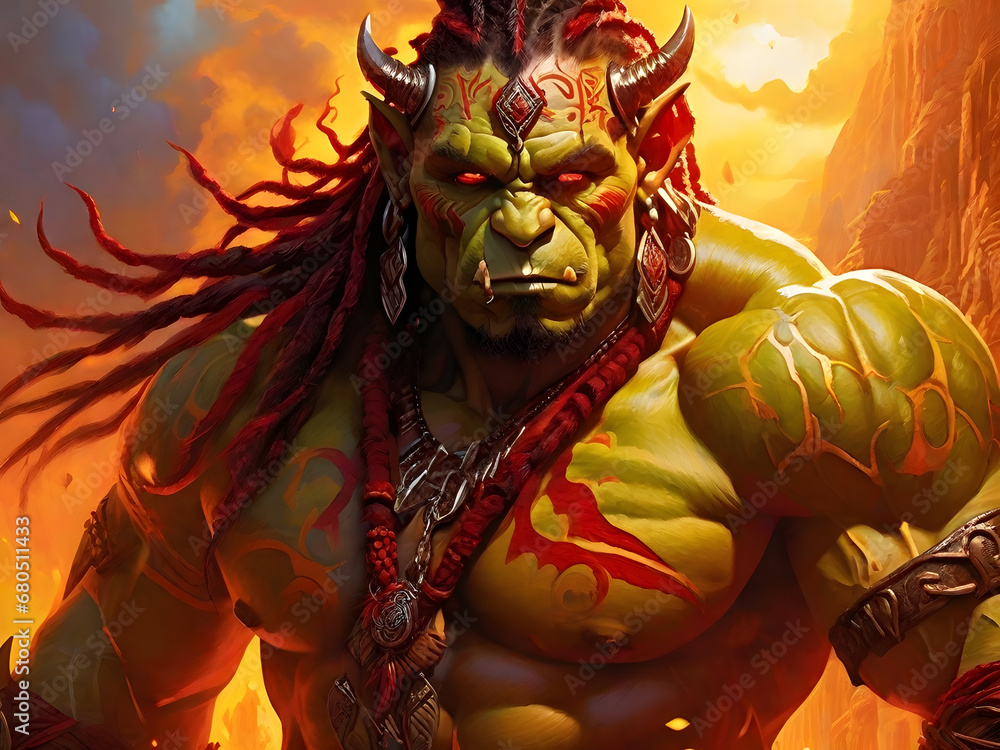 In a realm of mythical beings, a solar elusive orc emerges as a rare ...