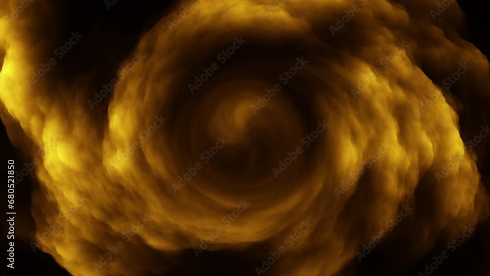 A mesmerizing image showcases a swirling yellow and black vortex ...