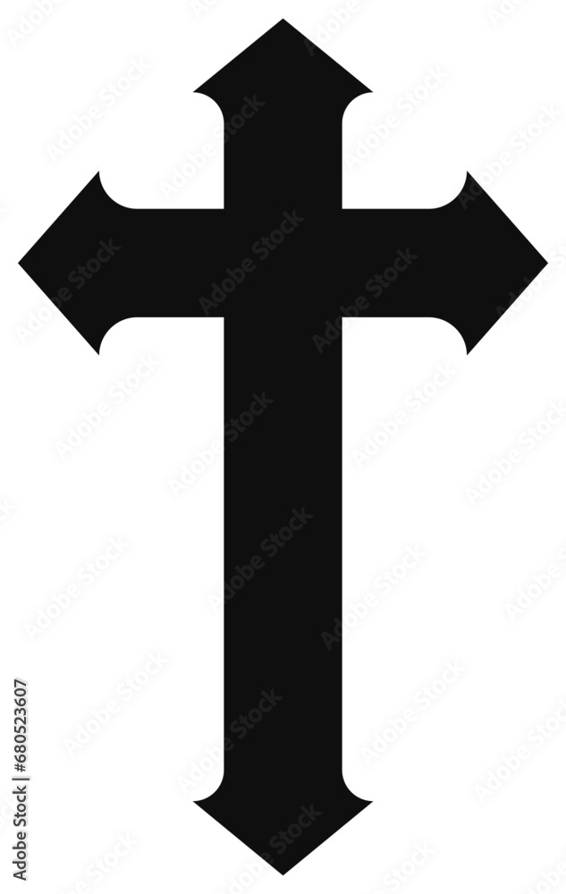 Cross vector shape symbol isolated on white background. Stock Vector ...