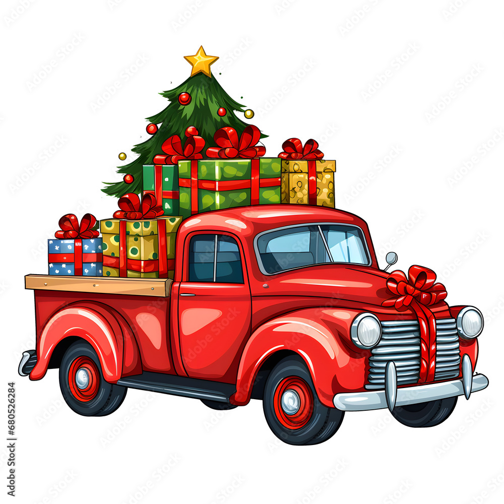 clipart of Christmas car, christmas clipart, x-mas, holiday celebration ...