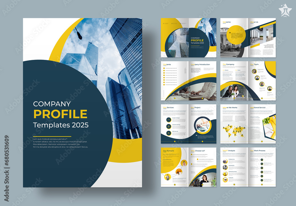Company Profile Layout Stock Template | Adobe Stock