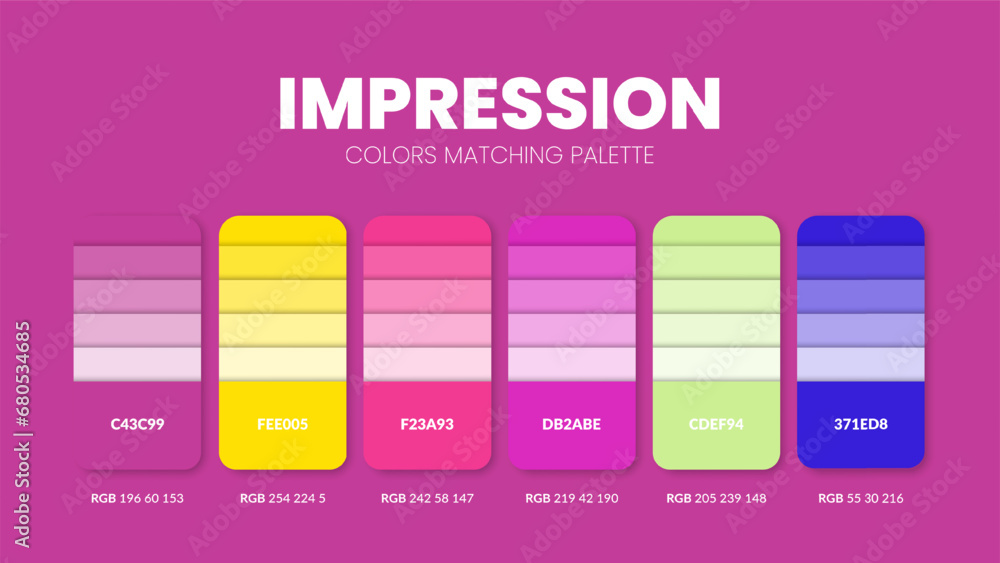 Color palette in Impression colour theme collections. Color inspiration ...