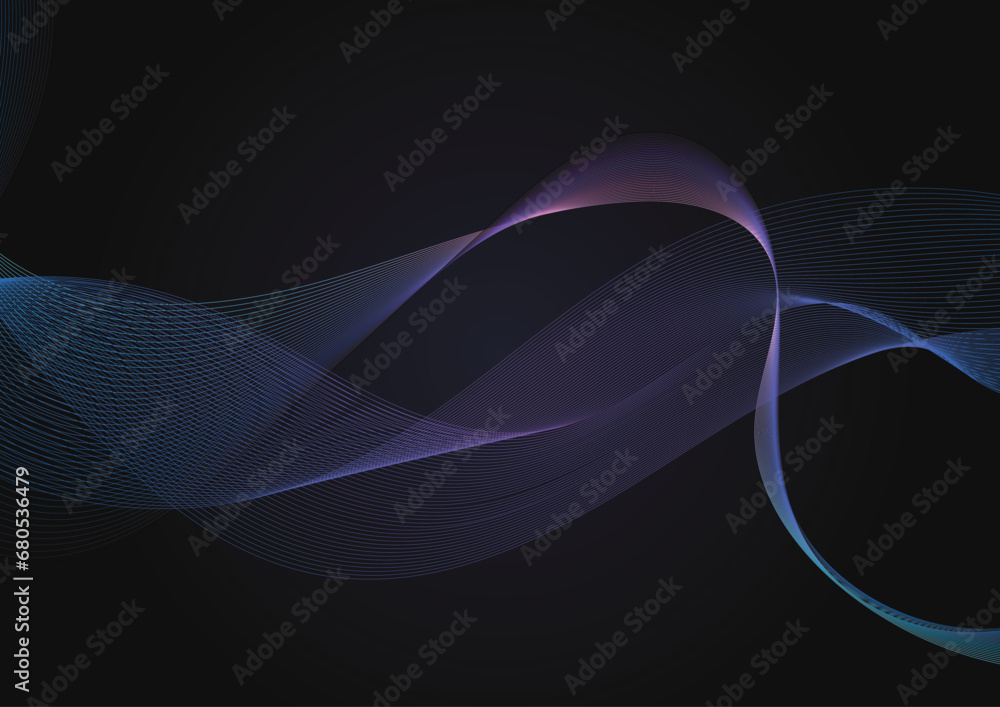 Dark wavy background Stock Vector | Adobe Stock