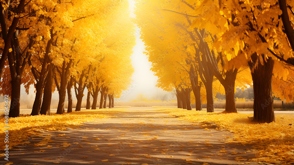 Yellow Leaves Park Images ,Autmn landscape images and backgrounds ...