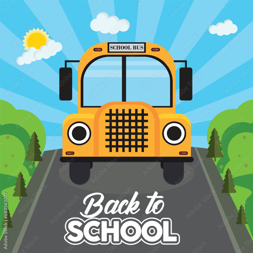School bus. Back to school concept.Back to School Bus. back to school ...