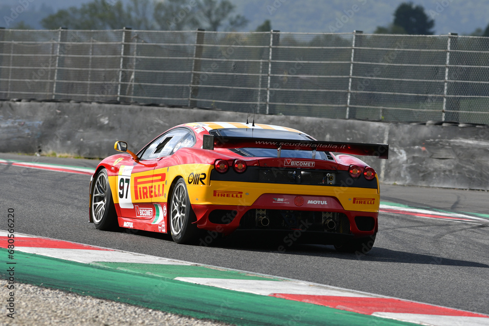 Scarperia - Italy, 28 October 2023: Ferrari 430 GTC in action at the ...