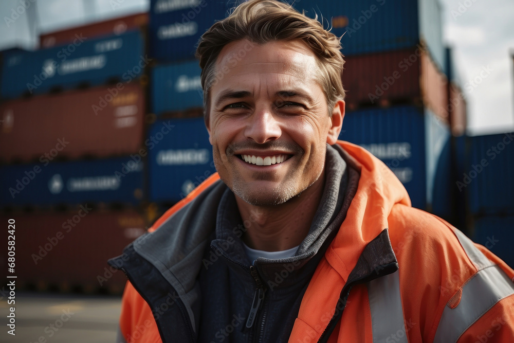 Portrait man working construction site, wearing construction helmet and ...