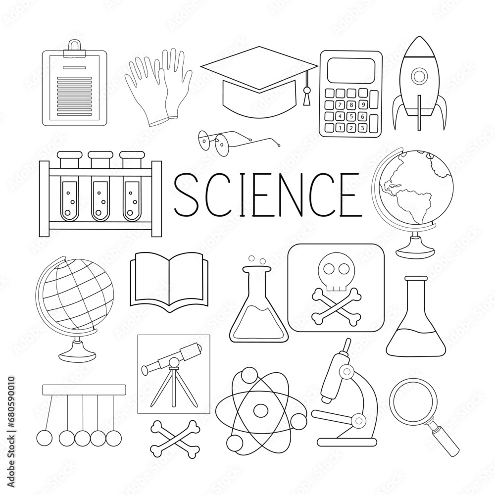 Doodle Science Vector Pack, Science Doodles, Mad Scientist Clipart ...