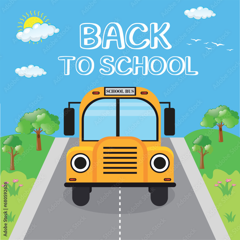 School bus. Back to school concept.Back to School Bus. back to school ...