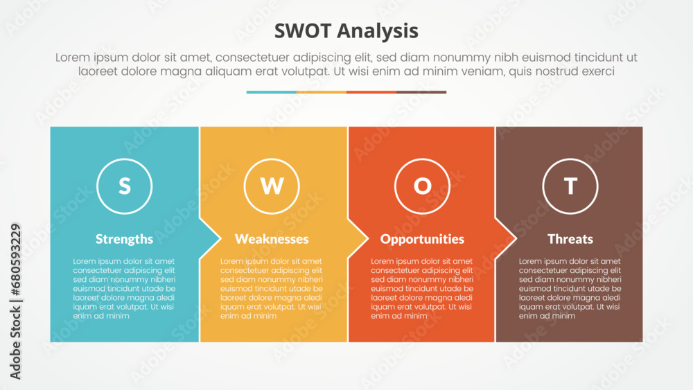 swot business framework strategic template infographic concept for ...