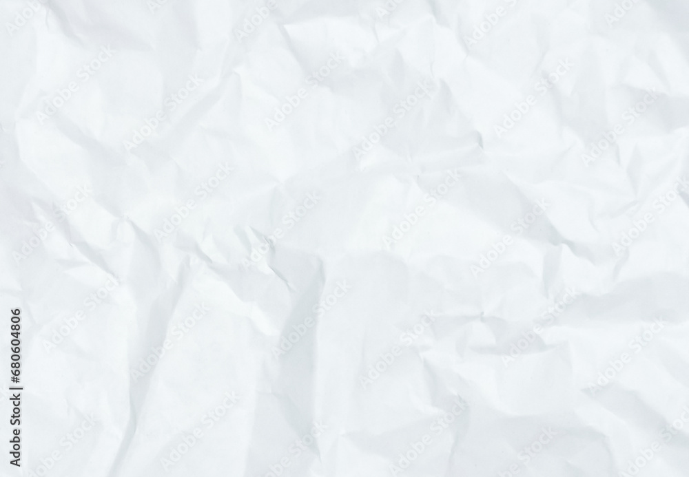Realistic white crumpled paper texture. Clean white paper wrinkled ...