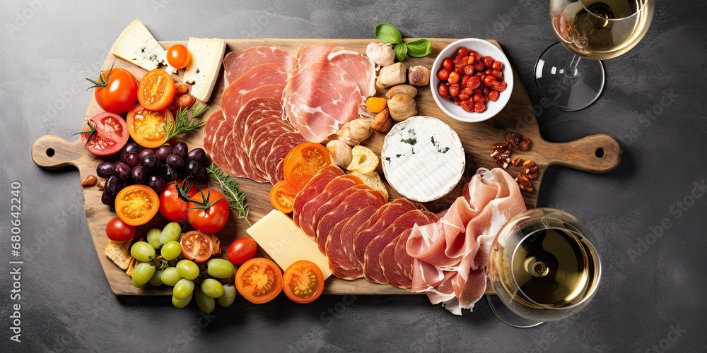 Antipasto Elegance - A Wine Set Appetizer Extravaganza. Savor Serrano ...