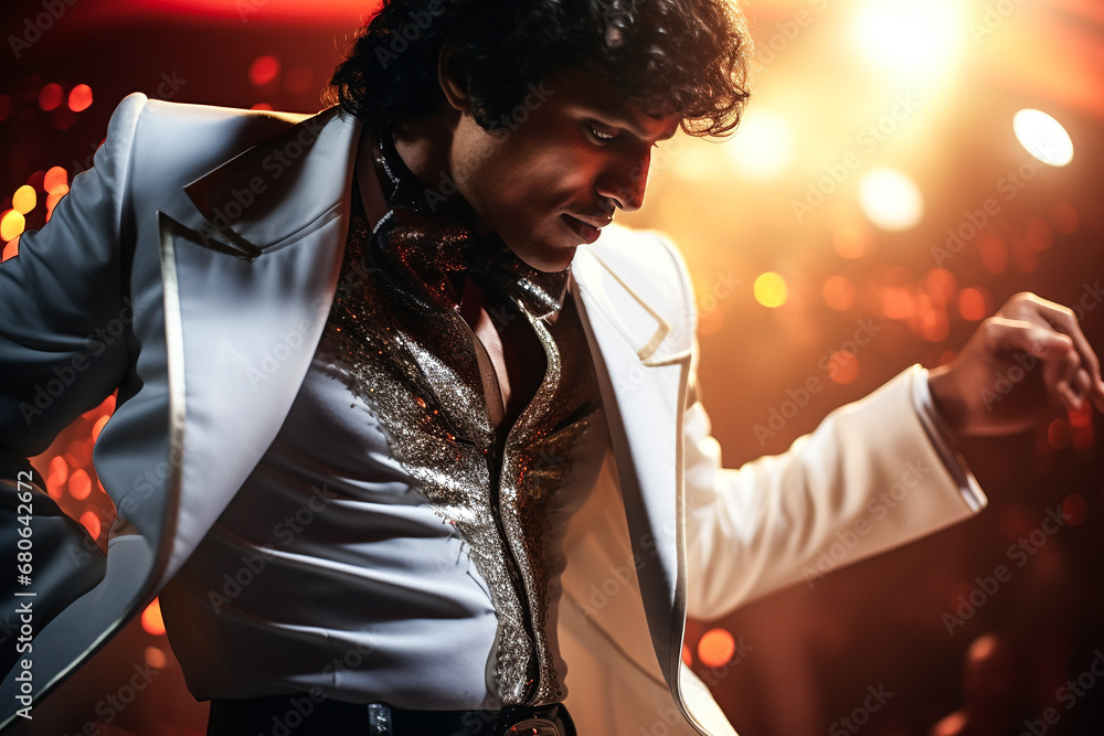 Danseur disco en boite de nuit Stock Photo | Adobe Stock