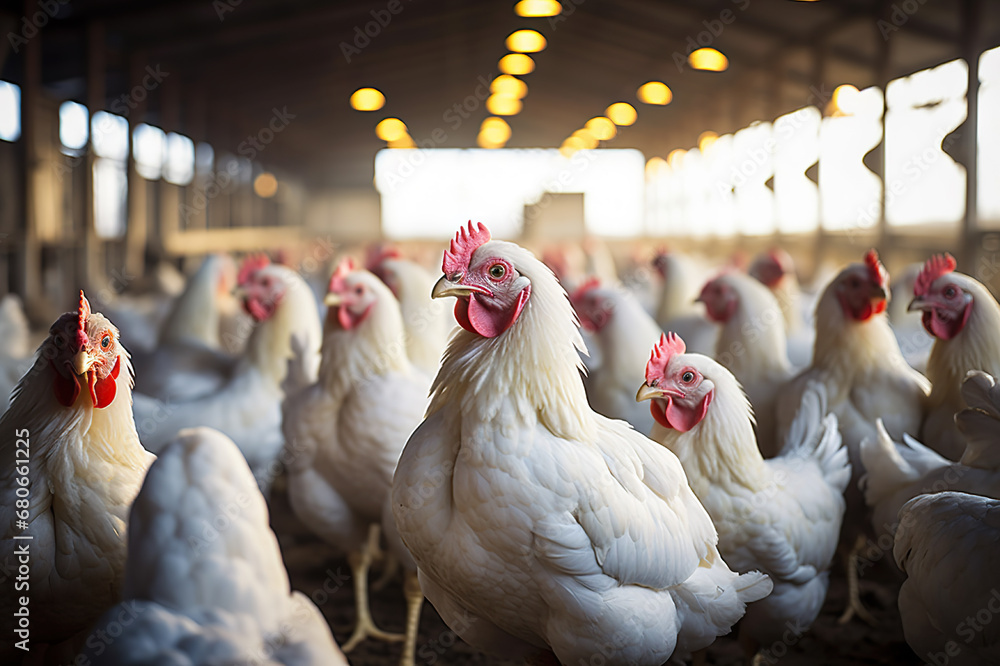 Nurturing Chickens A Glimpse Inside an Indoor Chicken Farm, Where ...