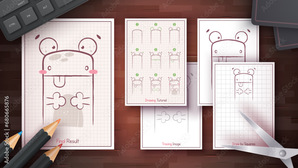 How to Draw a Frog. Step by Step Drawing Tutorial. Draw Guide. Simple ...