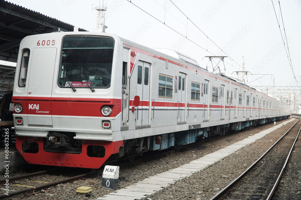 Jakarta, Indonesia - 20 November 2023: KRL ( Kereta Rel Listrik ...