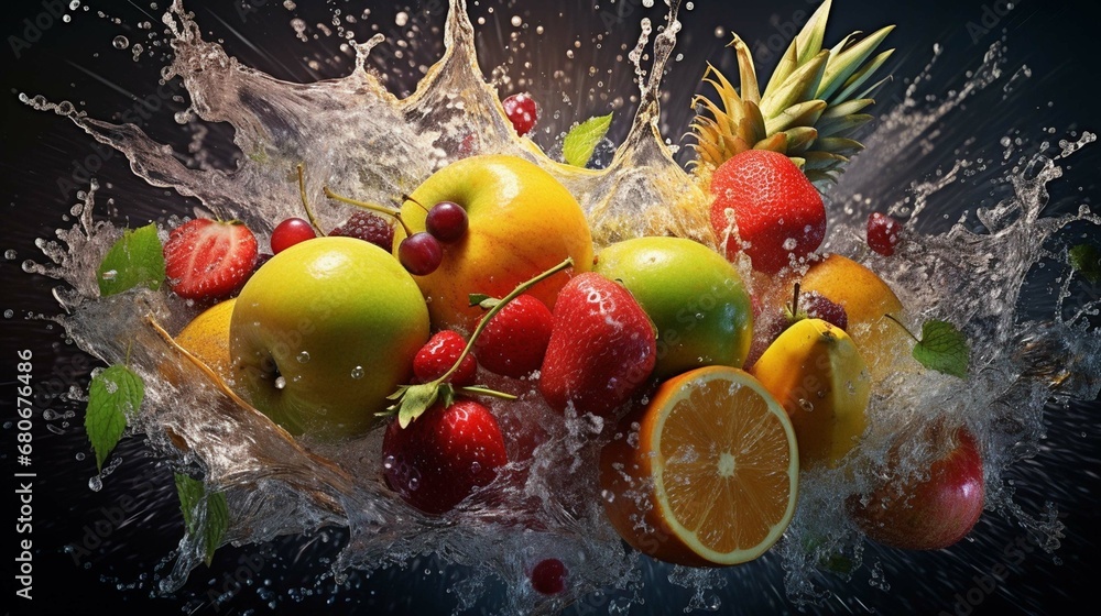 Hyper realistic and very detailed image that captures the juicy essence ...