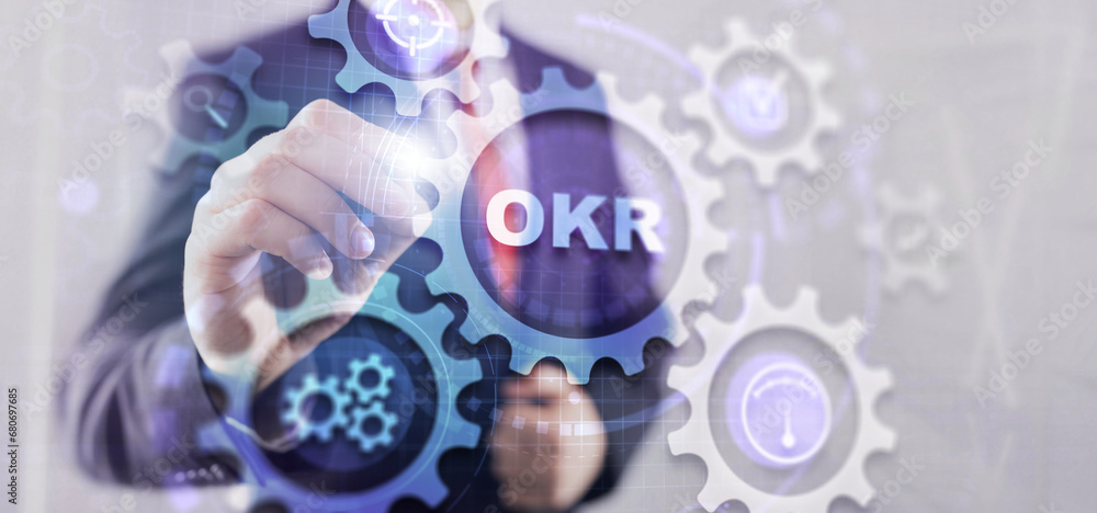 OKR. Objectives, Key and Results. Business target and focus concepts ...