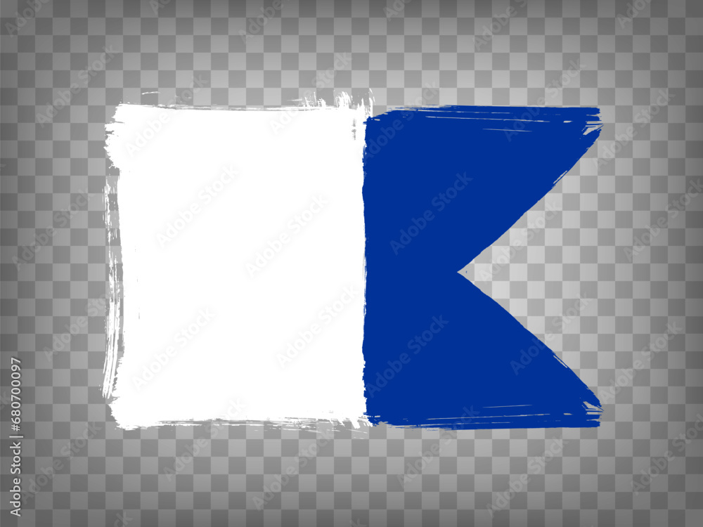 Diver Down Flag brush stroke background. Scuba flag. Flag Diver Down ...