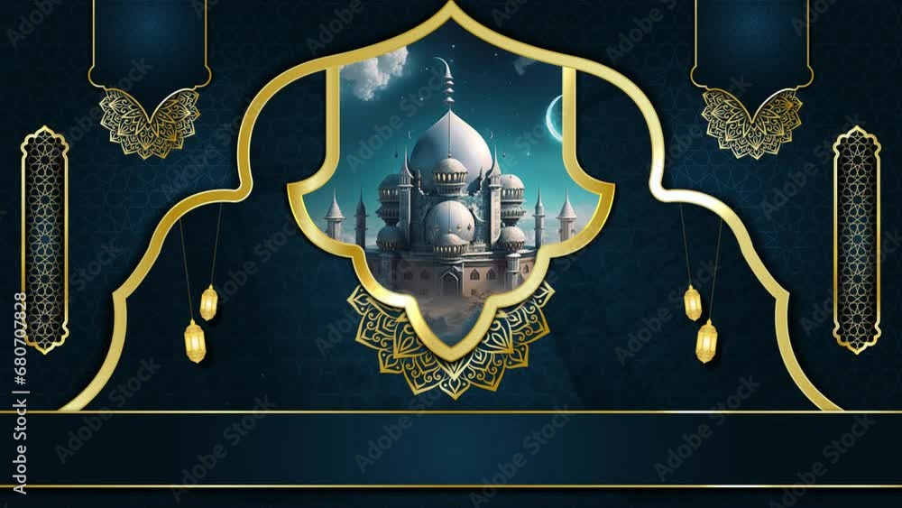 animated luxury islamic background , muslim mosque , islamic design ...