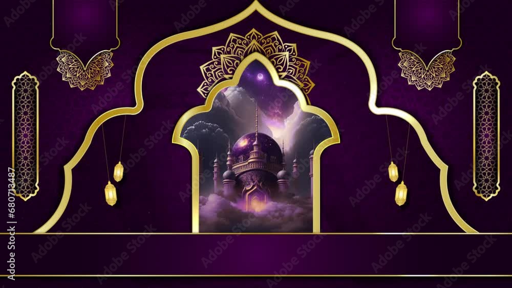 animated luxury islamic background , muslim mosque , islamic design ...