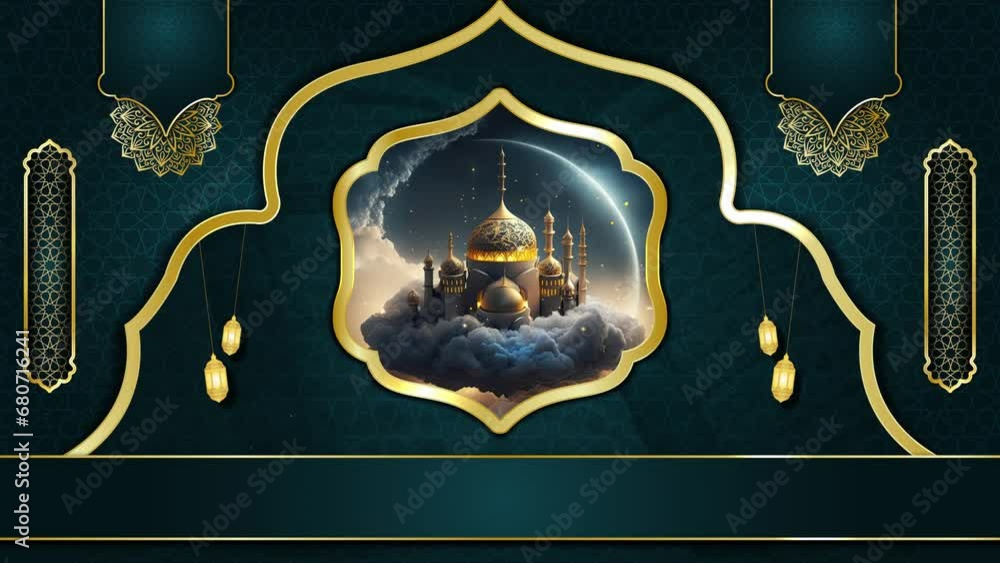 animated luxury islamic background , muslim mosque , islamic design ...