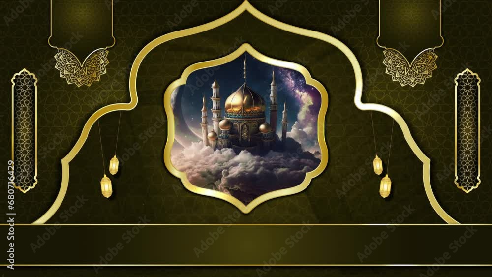 animated luxury islamic background , muslim mosque , islamic design ...