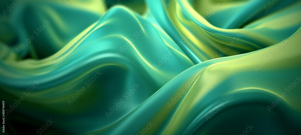 AI-Generated Image: Enigmatic Green Textiles in Underwater Ripples ...