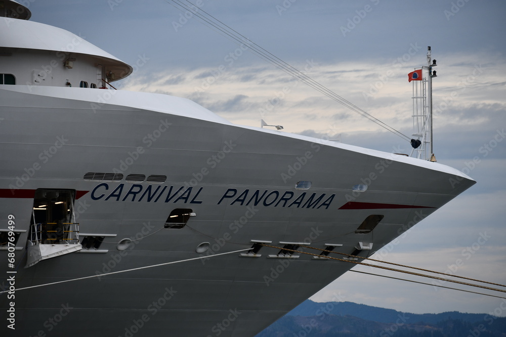 Carnival cruise ship Panorama front end. Stock Photo | Adobe Stock