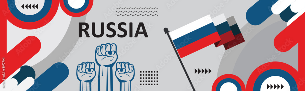 Russia national day banner design. Russian flag Color Background Design ...