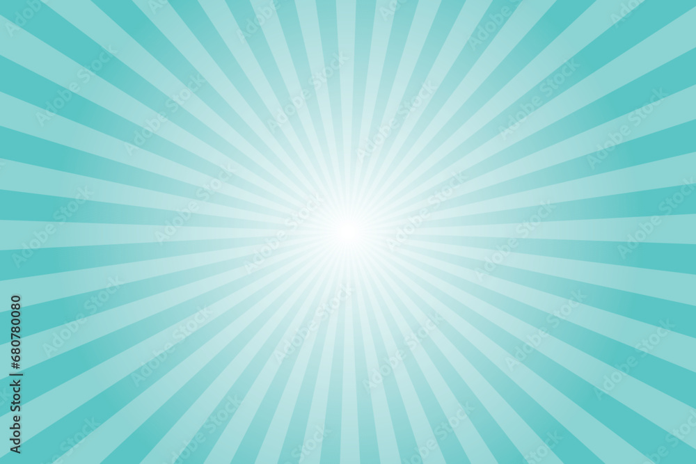 Medium turquoise sunburst background. Sun beam ray sunburst pattern ...
